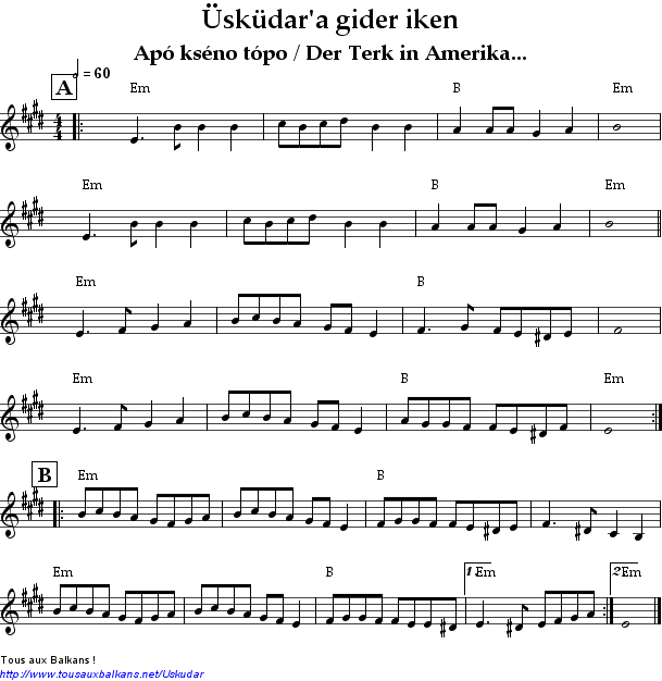 Üsküdar'a gideriken - Tous aux Balkans